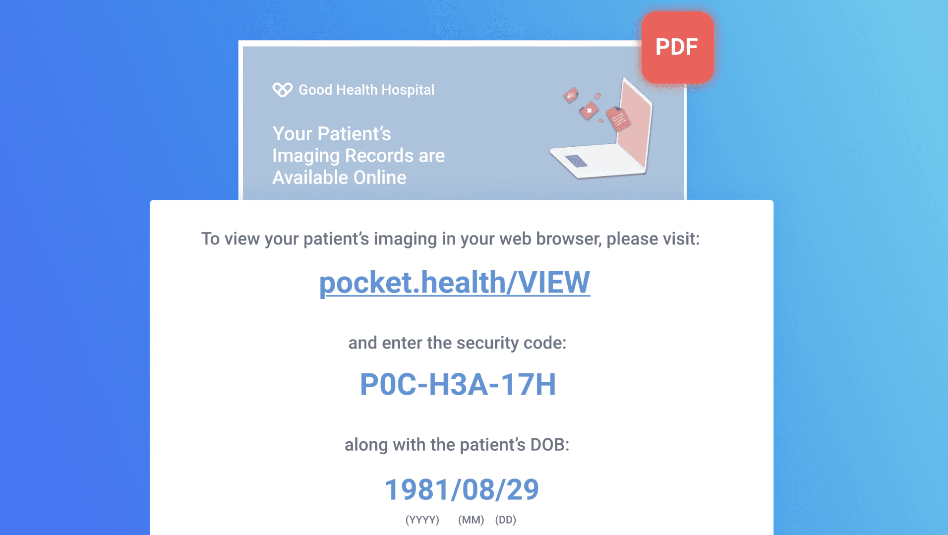 Introducing a New Way to Share Imaging: Print-a-Link | PocketHealth