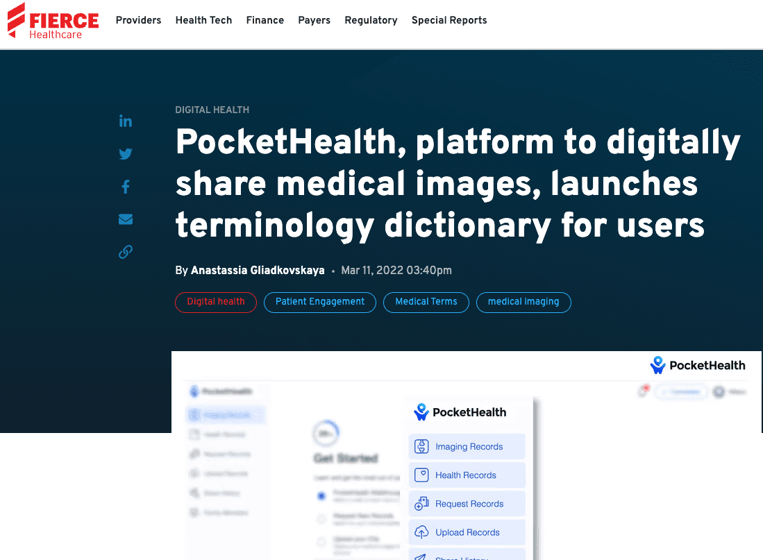 Fierce Healthcare: PocketHealth Makes It Easier for Patients to ...