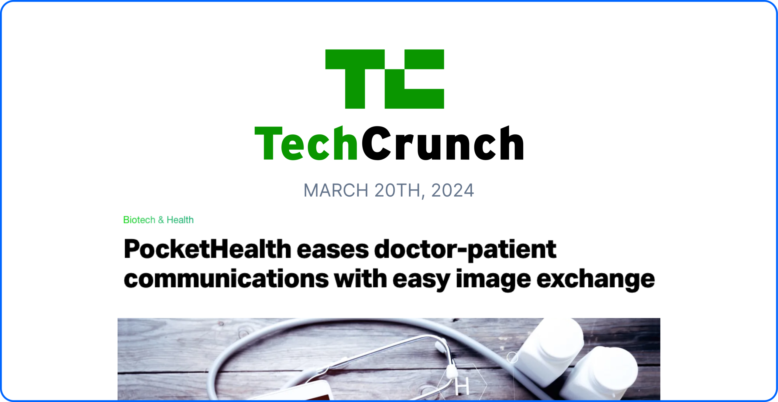 TechCrunch: PocketHealth eases doctor-patient communications | PocketHealth